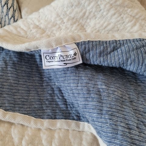 Blue Horizons Organic Cotton Matelasse Oversized Throw Blanket ...