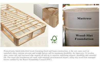 Wood Slat Foundations - for use with a metal bed frame - CozyPure ...